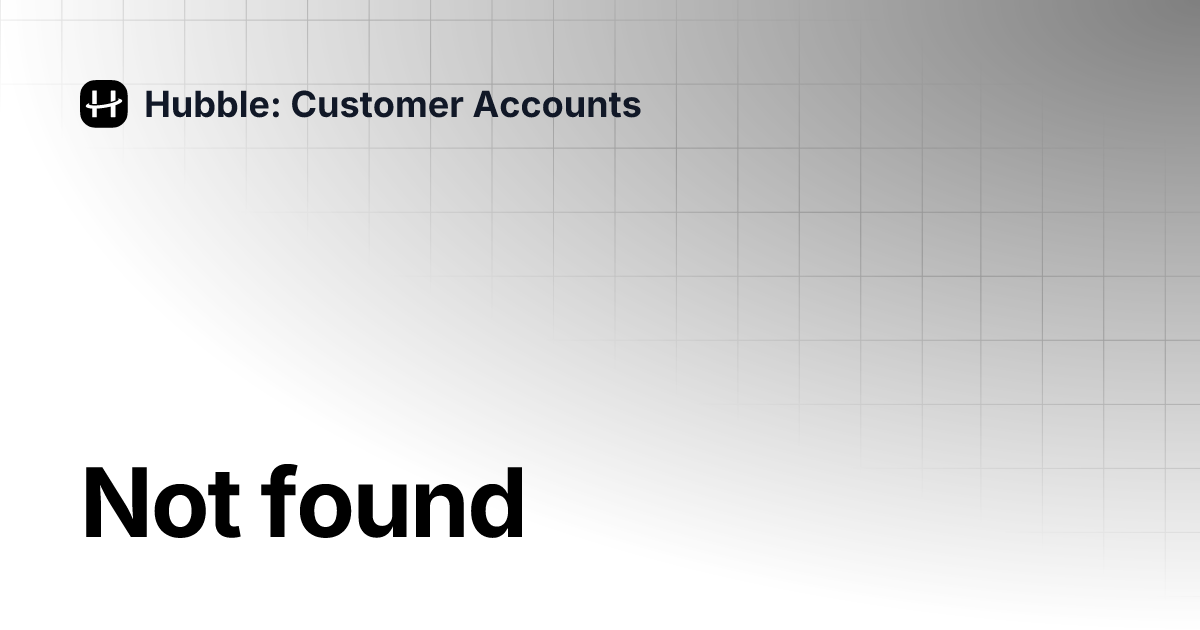 Image with Text | Hubble: Customer Accounts